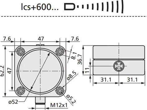Microsonic Lcs340fa Ultrasonic Proximity Switch With One Switching