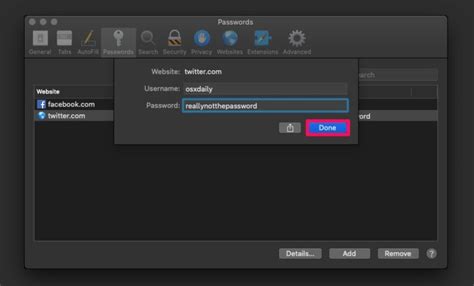 How To Update And Edit Saved Passwords In Safari Autofill On Mac
