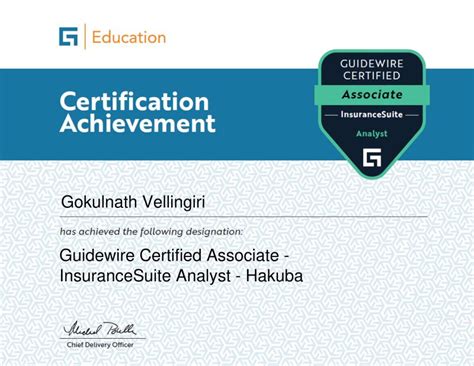 Gokulnath Vellingiri On Linkedin Insurance Guidewirecertified