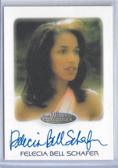 Women Of Star Trek Auto Felecia Bell Schafer Sisko On Card Autograph
