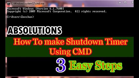 How To Make A Shutdown Timer Using CMD In Just Steps YouTube