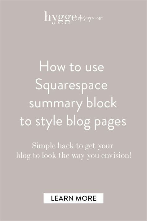 using the squarespace summary block to style your blog page