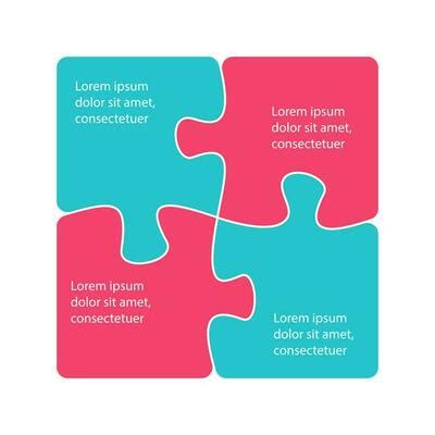 4 Piece Puzzle Vector Art Icons And Graphics For Free Download