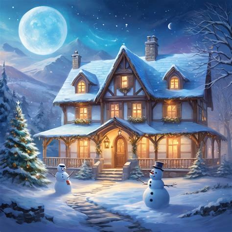 Winter Wonderland Christmas Scene | Stable Diffusion Online