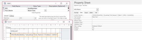 Vba How To Pull A Value From A Table In Access And Show It In A