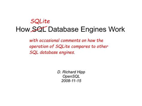 How Sqlite Works Ppt