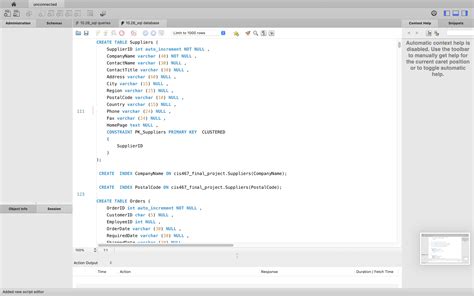 Solved The Script File Finalprojectdatabasecis467sql