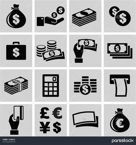 مجموعه آیکون های پول 1150015
