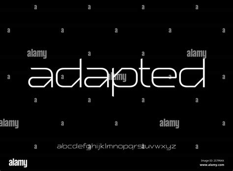 Modern Futuristic Lowercase Display Font Vector Stock Vector Image And Art Alamy