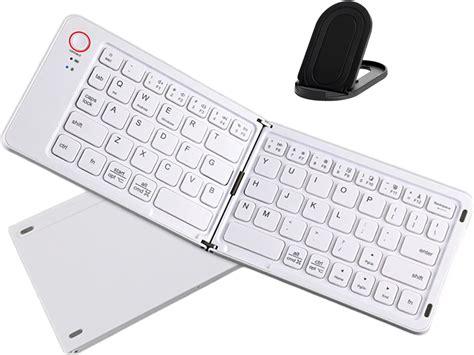 Povanjer Wireless Folding Keyboard Foldable Mobile Keyboard Portable