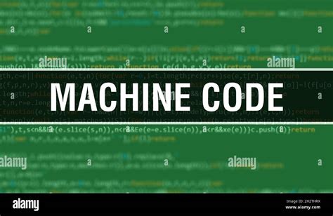 Machine Code Text Written On Programming Code Abstract Technology Background Of Software
