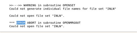 error abort in subroutine openmrgout smoke cmas center forum