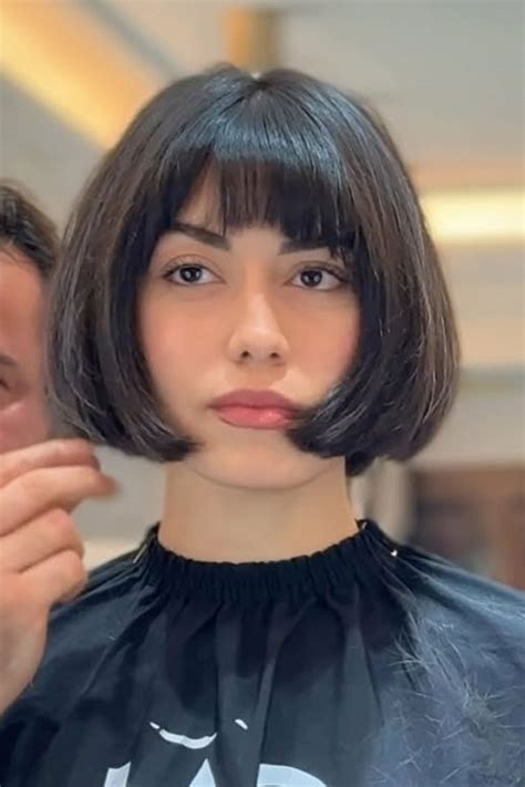 Soft Rounded Chin Length Bob With Wispy Bangs Short Hairstyles