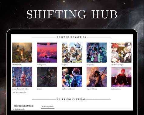 Lifa Reality Shifting Hub Notion Shifting Script Template Shifting Realities Notion Template