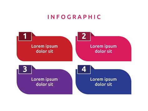 Vector Blank Business Diagram Infographics Template Element Design Chart Step By Step