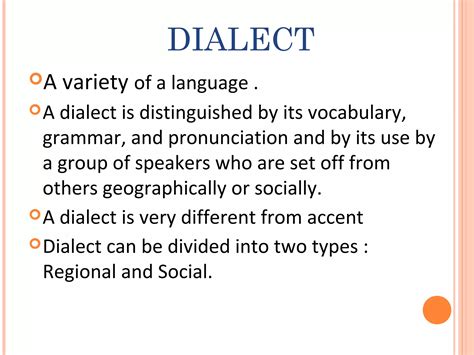 Social Dialect Ppt