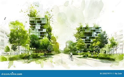Sketch Of A Sustainable Development Project Green Project Underlining