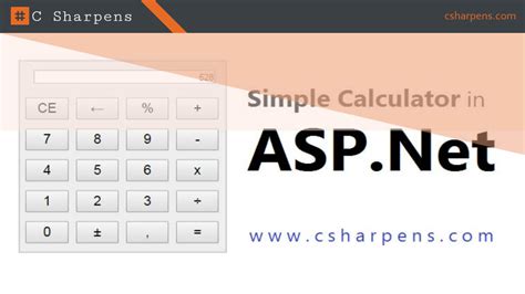 Simple Calculator In Asp Net With Source Code C Sharpens