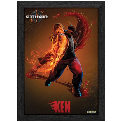 Pixel Frames Plax Street Fighter 6 Ken 10 X 12 Lenticular 3d Art