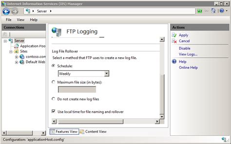 ftp log files microsoft learn