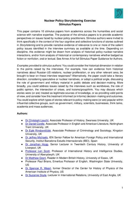 3 Npse Stimulus Papers Storylistening Narrative Evidence And Public Reasoning