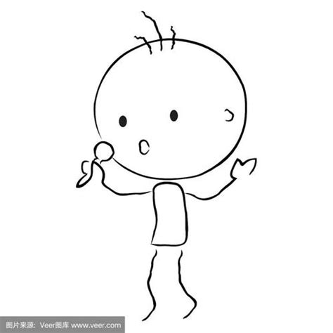 双手拿麦克风唱歌的男孩简笔画简单（漂亮13张） 简笔画图片大全