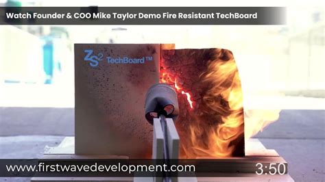 Watch Founder And Coo Mike Taylor Demo Fire Resistant Techboard Youtube