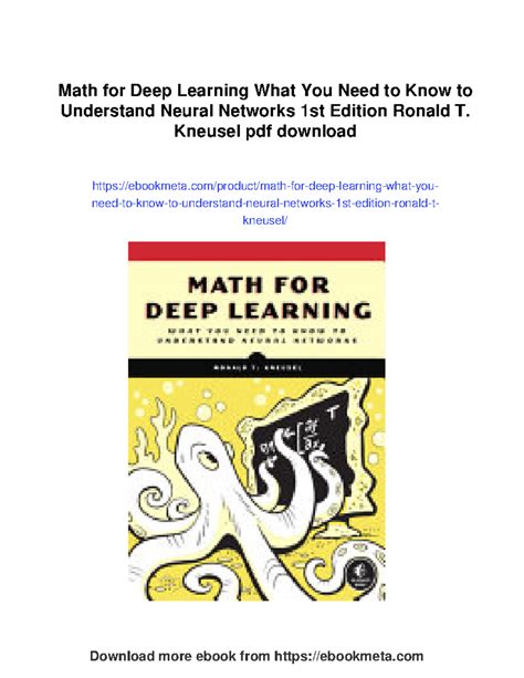 Math For Deep Learning Essential Concepts For Neural Networks Studocu