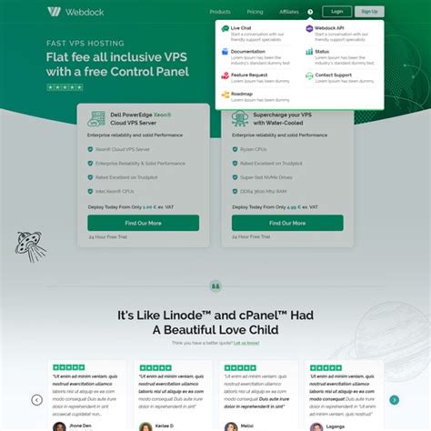 Designs New Front Page For Webdock Io Landing Page Design Contest