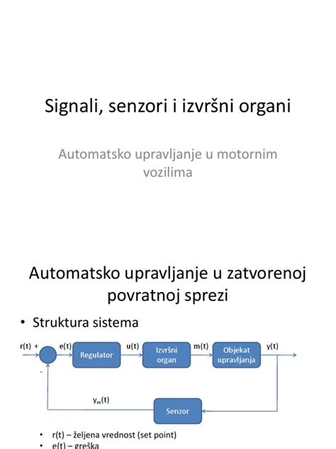 67 Signali Senzori I Izvrni Organi | PDF