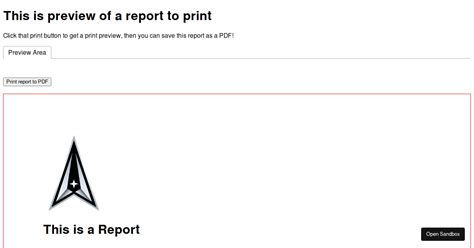 Pdf Report React To Print Codesandbox