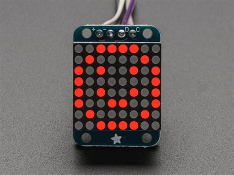 Adafruit Mini 8x8 Led Matrix W I2c Reppu Punainen Opencircuit
