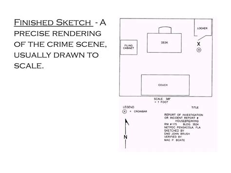 Finished Sketch Crime Scene