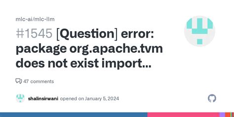 Question Error Package Orgapachetvm Does Not Exist Import Orgapachetvmdevice · Issue