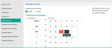 Adding Removing Classes And Sections