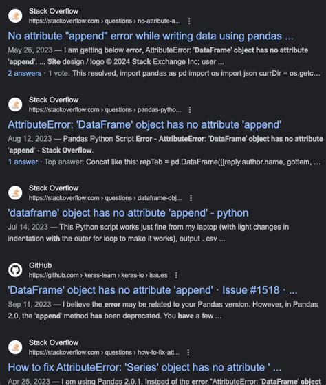 Error Dataframe Object Has No Attribute Append Pipeline Your Data