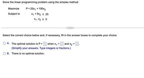 Solved Solve The Linear Programming Problem Using The
