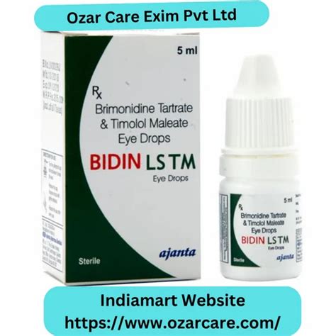 Brimonidine Tartrate And Timolol Maleate Ophthalmic Solution 5 Ml Packaging Size 10 Ml At Rs