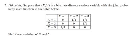 solved 7 10 points suppose that x y is a bivariate