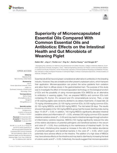 Pdf Superiority Of Microencapsulated Essential Oils Compared With Common Essential Oils And