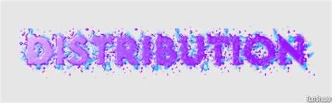 distribution text effect and logo design word
