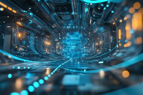 A Futuristic 3d Background Of A Sleek Ai Command Center Where