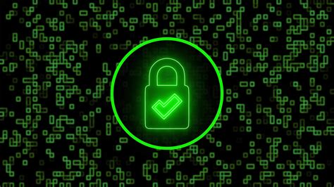 Secure Padlock Icon Neon Glow On Green Tech Digital Background 35552757 Stock Video At Vecteezy