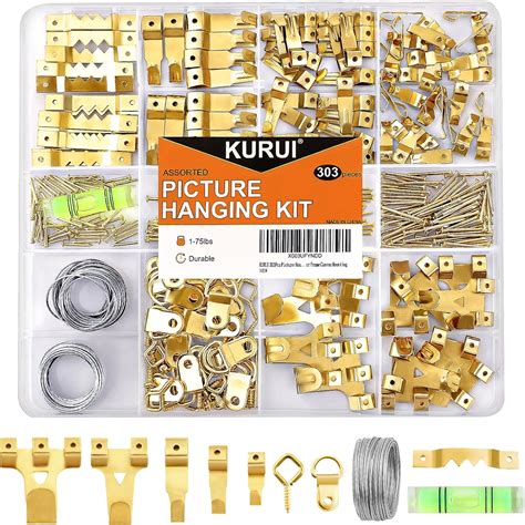 Kurui 303pcs Picture Hanging Kit Picture Hangers Assorted Kit With