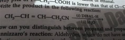 write the product in the following reaction ch3 −ch ch−ch2 cn ii h2 o