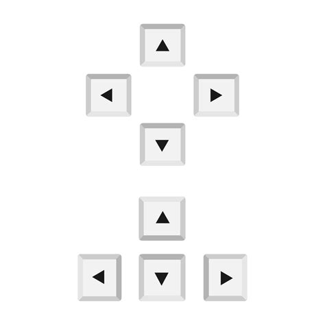 Cursor Key Layout Four Cursor Keys Up Down Left And Right Illustration 43504299 Vector Art At