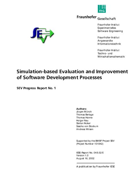 Pdf Simulation Based Evaluation And Improvement Of Software