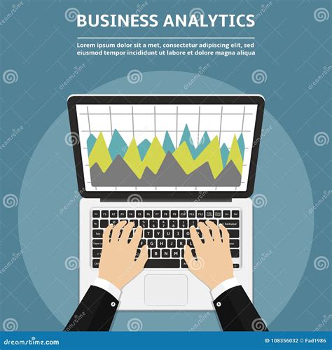 Flat Design Concepts For Business Analytics Stock Vector Illustration