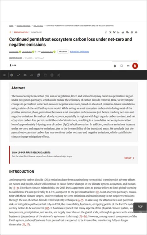 Continued Permafrost Ecosystem Carbon Loss Under Net Zero And Negative