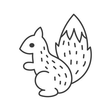 Squirrel Outline Illustration 53846587 Vector Art At Vecteezy